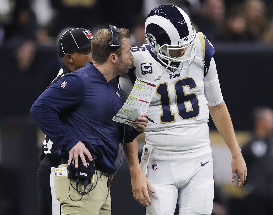 Rams’ McVay knows PI call missed, but also saw Goff facemask | News ...